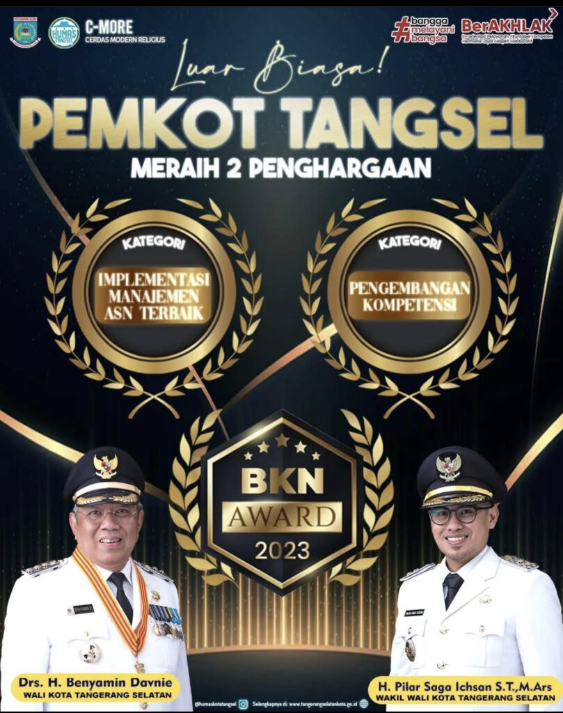 Pemkot Tangsel Raih Penghargaan Implementasi Manajemen ASN Terbaik dan Pengembangan Kompetensi ...